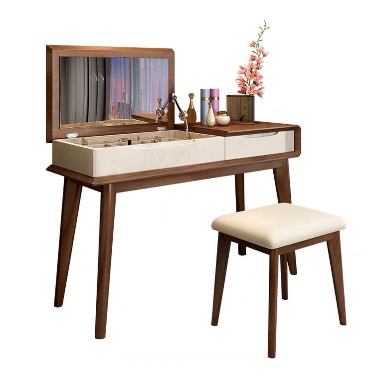 Hardwood table with hidden vanity mirror, Furniture & Home Living ...