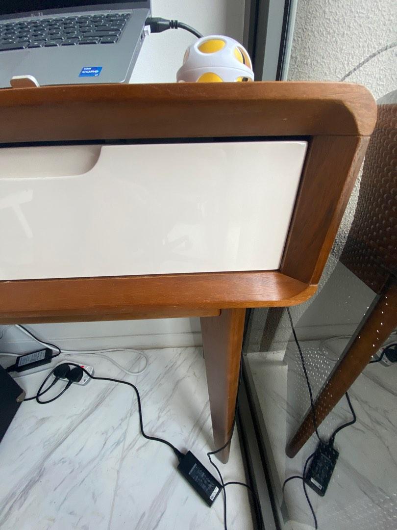 Hardwood table with hidden vanity mirror, Furniture & Home Living ...