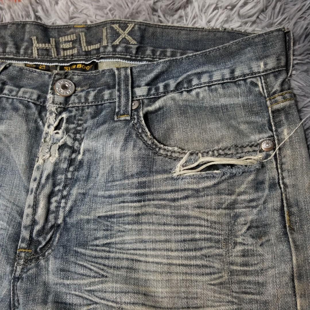Helix Straight Jeans, Men's Fashion, Bottoms, Jeans on Carousell