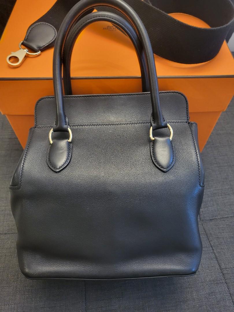Hermes toolbox 20 Veau swift (noir), Luxury, Bags & Wallets on Carousell