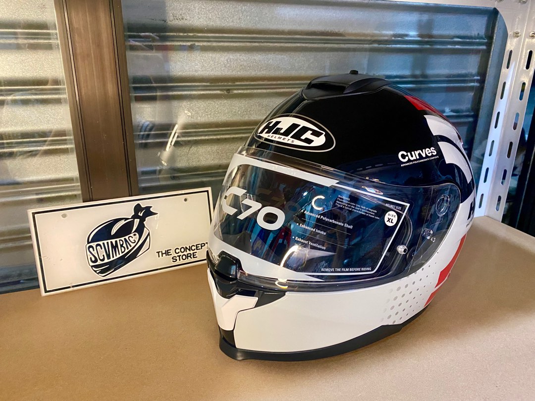 HJC C70 CURVES, Motorbikes, Motorbike Parts & Accessories, Helmets and ...