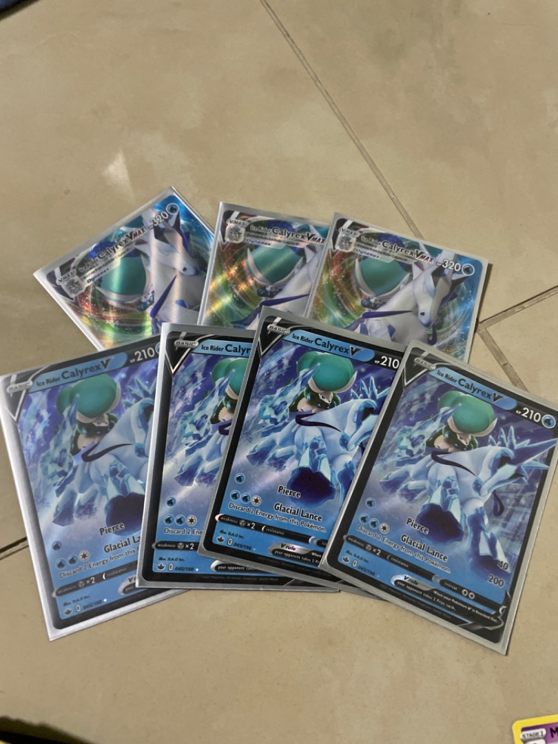 Ice calyrex v Vmax pokemon card Pokémon, Hobbies & Toys, Toys & Games ...