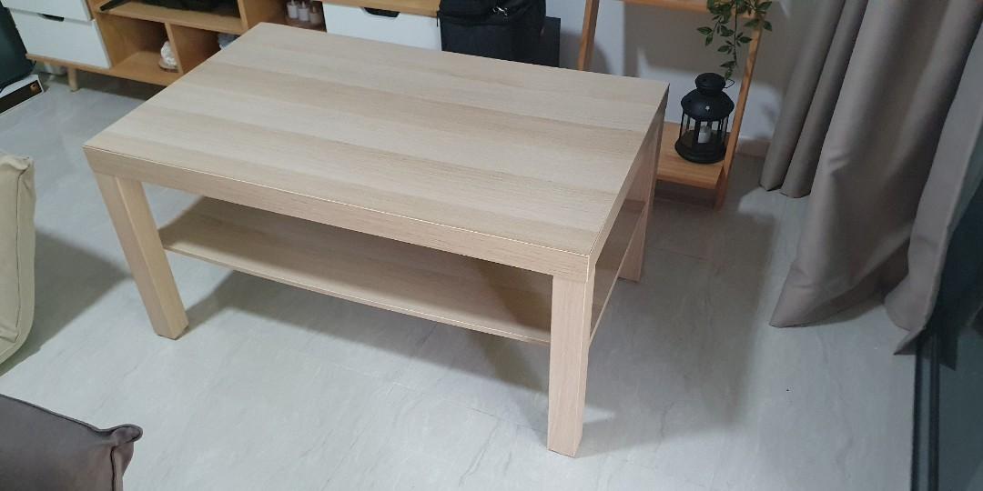 Ikea LACK Coffee table, white stained oak effect, 90x55 cm, Furniture ...