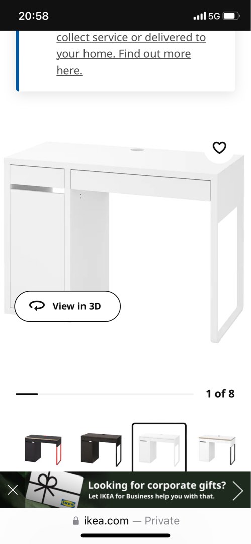 IKEA micke desk, Furniture & Home Living, Furniture, Tables & Sets on ...