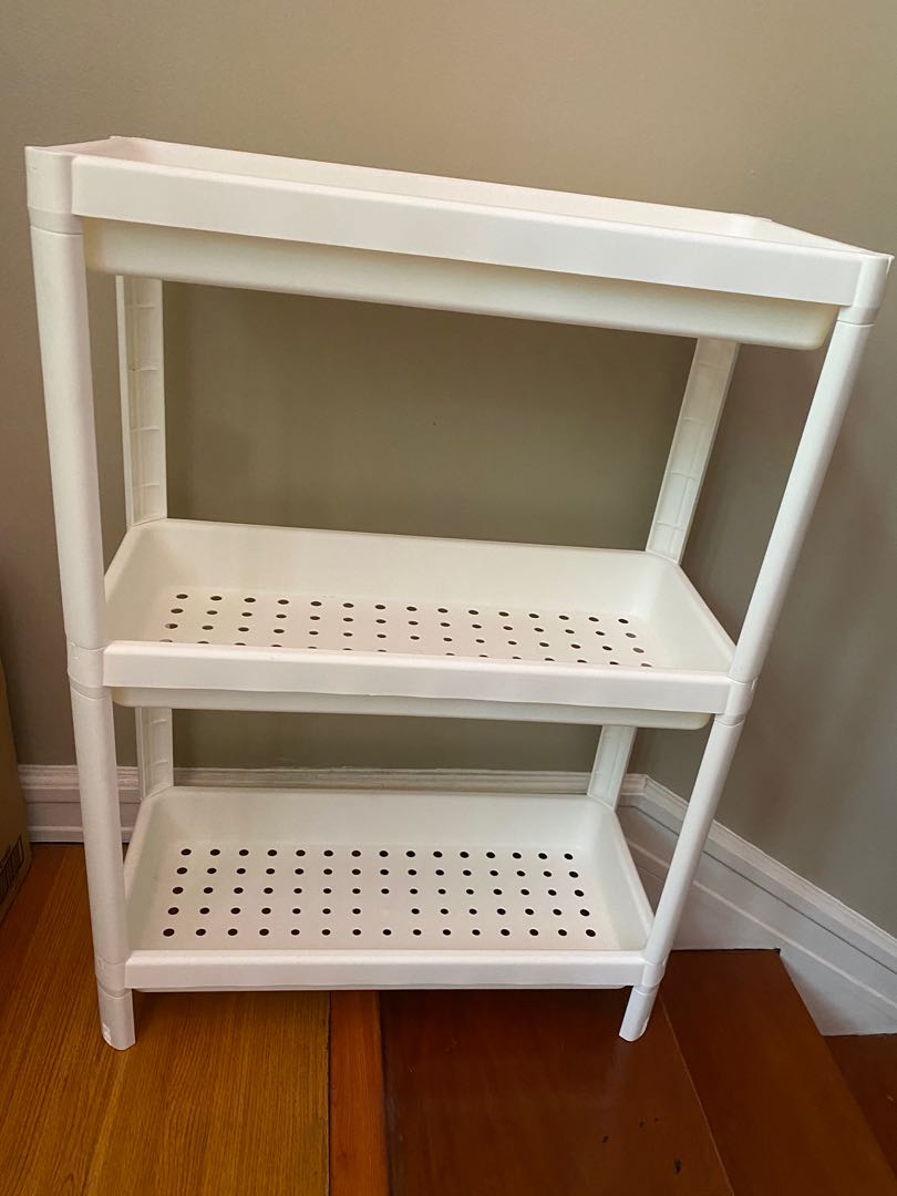 Ikea White Shelving Unit 3 Layer Rack, Furniture & Home Living ...