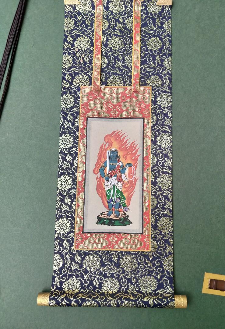 Inner Butsudan Fudo myoo scroll - woodblock print, Hobbies & Toys ...