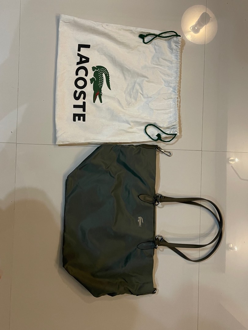 ORIGINAL LACOSTE NYLON TOTE BAG, Women's Fashion, Bags & Wallets, Tote ...