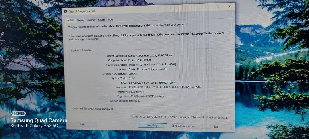 Lenovo Ideapad Core i5 7th Gen 8GB RAM 118GB SSD, Computers & Tech ...