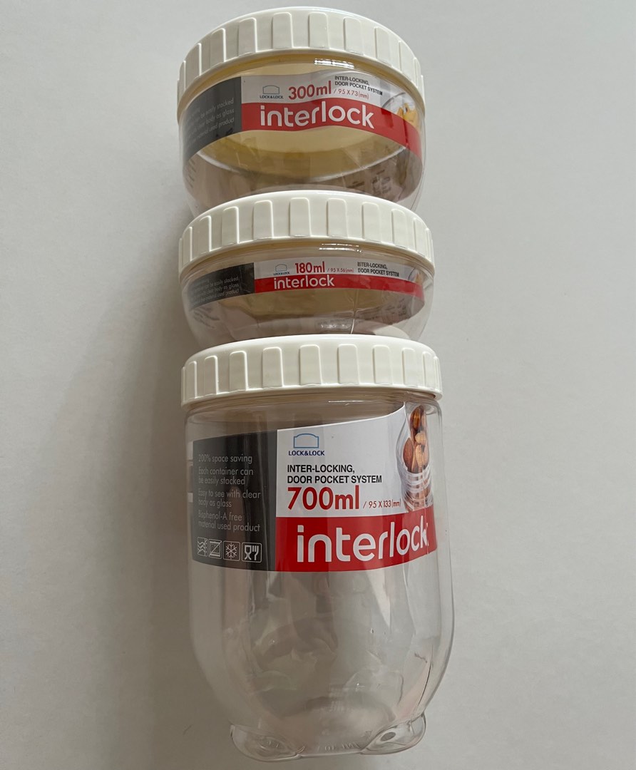 Lock n Lock Interlock stackable containers, Furniture & Home Living ...