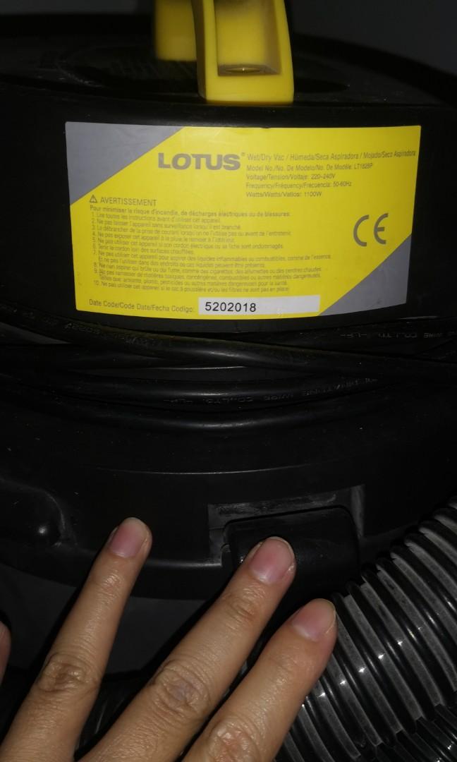 LOTUS VACUUM CLEANER wrt/dry 3 gallon LT1828P Buildmate, TV & Home ...