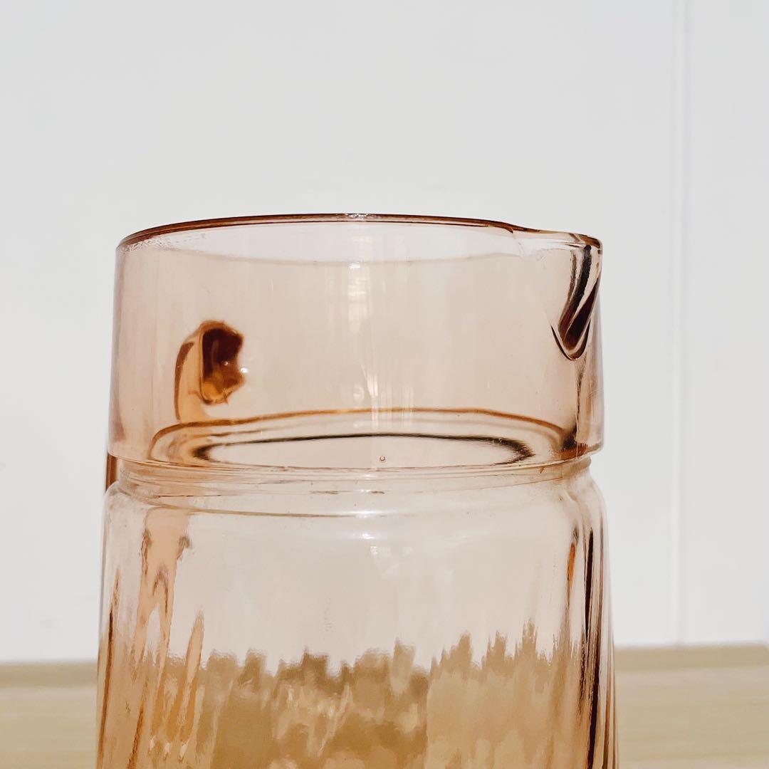 Vintage Luminarc Pink Swirl Drinking Glass & Jug, Furniture & Home ...