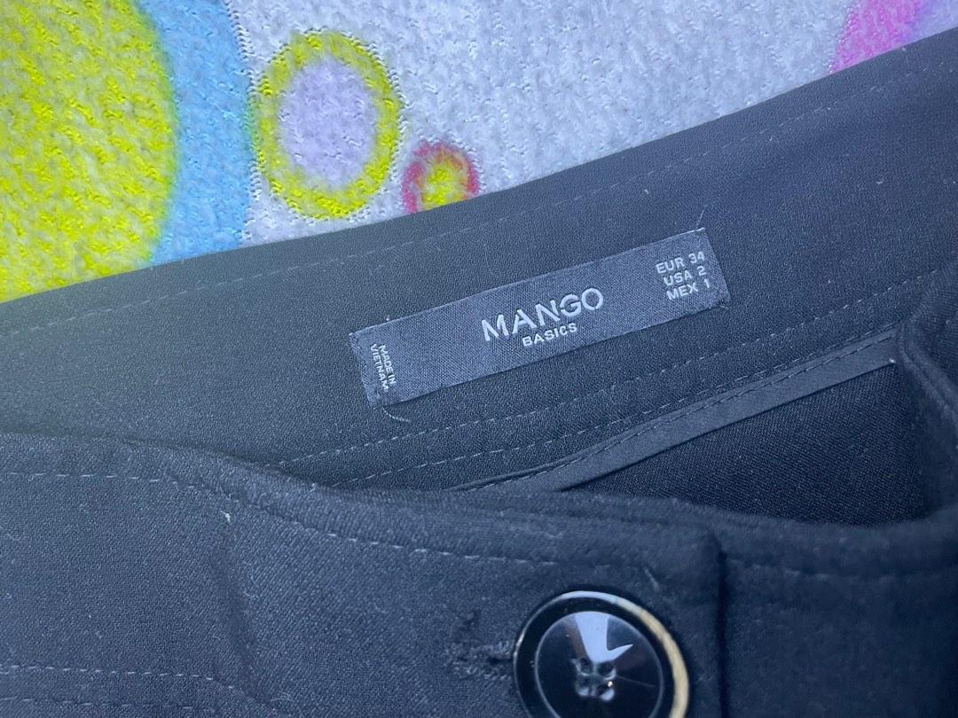 Mango Wide Legged Black Smart Pants, Women's Fashion, Bottoms, Other ...