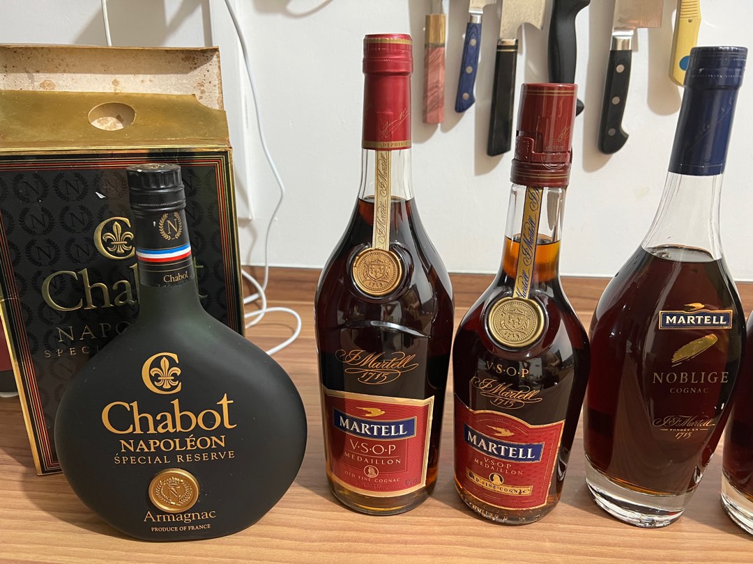 Martell VSOP Medallion, Chabot Napoleon and Martell Noblige Cognac ...
