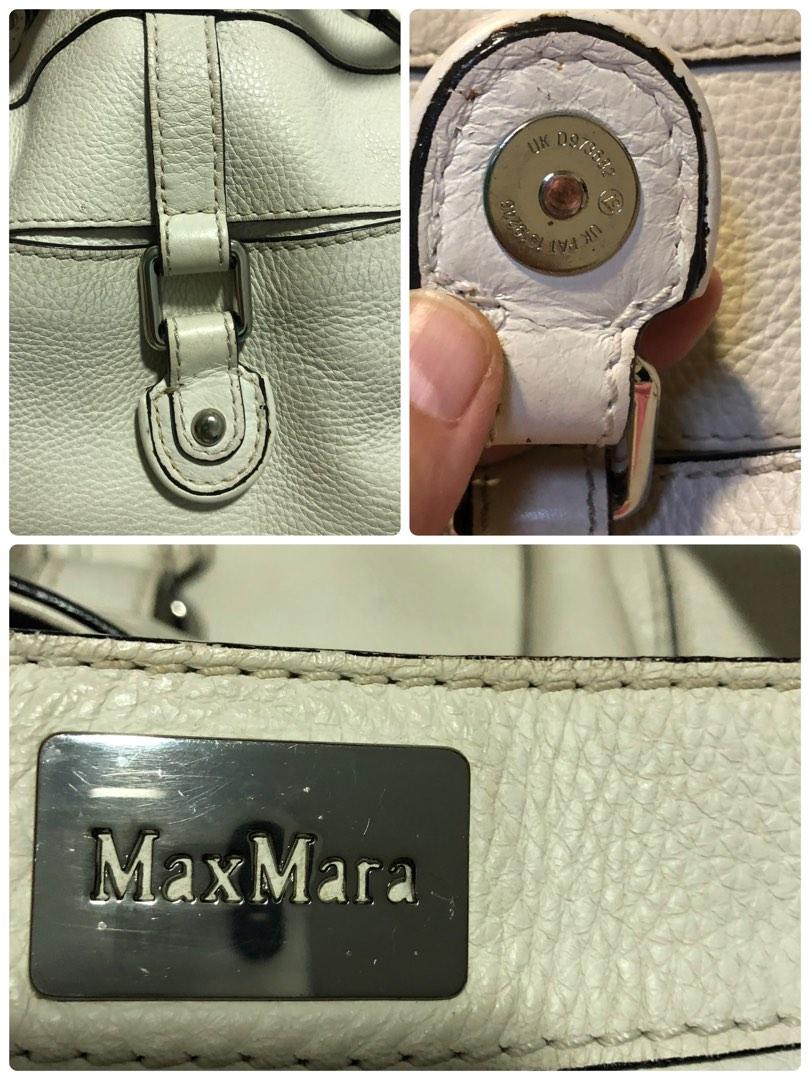 MaxMara white leather bag, Luxury, Bags & Wallets on Carousell
