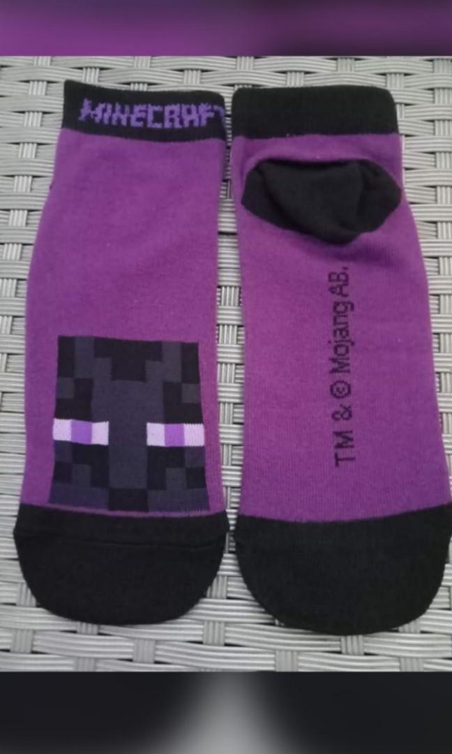 Minecraft socks (2), Babies & Kids, Babies & Kids Fashion on Carousell