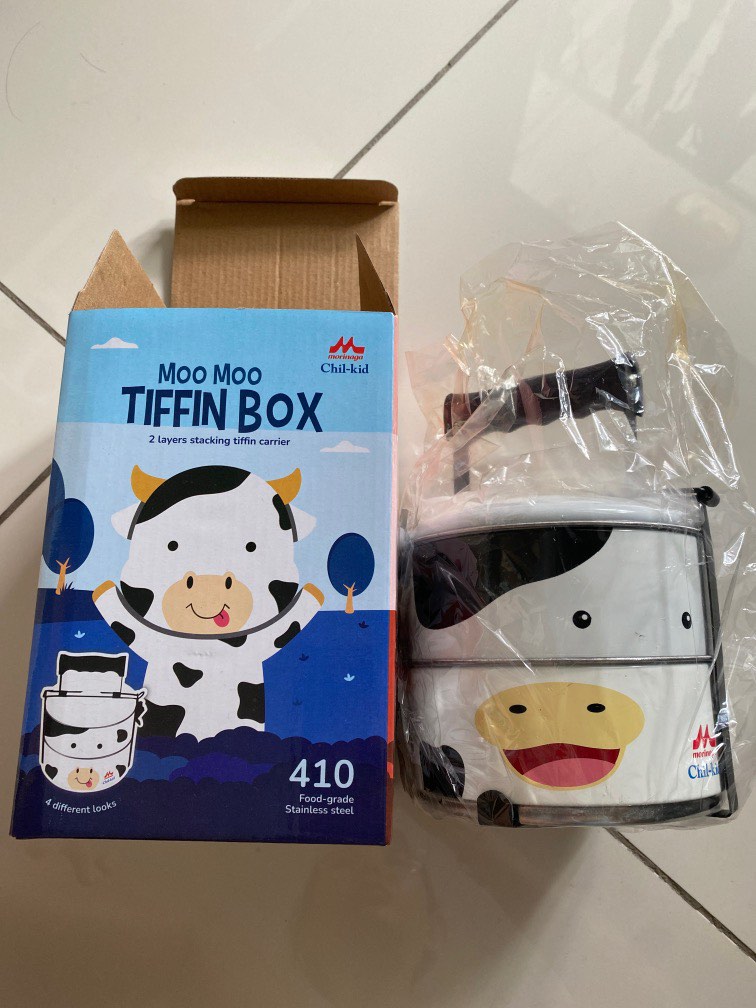Moo Moo Tiffin Box - 2 Layer, Furniture & Home Living, Kitchenware ...