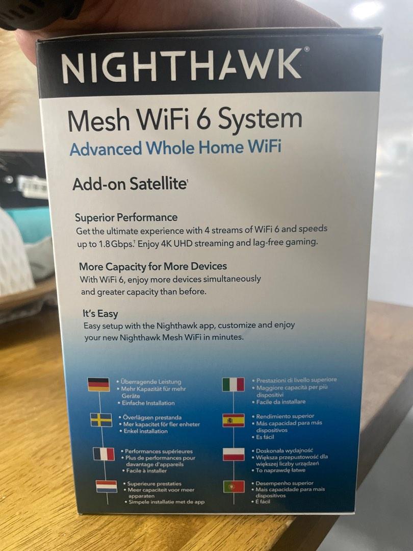 NetGear MK62- Nighthawk Mesh wifi 6 system - AX18001 router + 1 ...