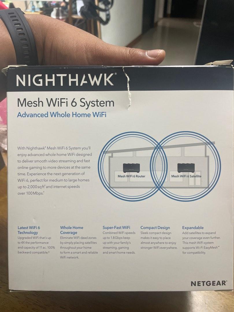 Netgear Mk Nighthawk Mesh Wifi System Ax Router Satellite Computers Tech