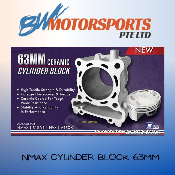 NMAX CYLINDER BLOCK 63MM, Motorcycles, Motorcycle Accessories on Carousell