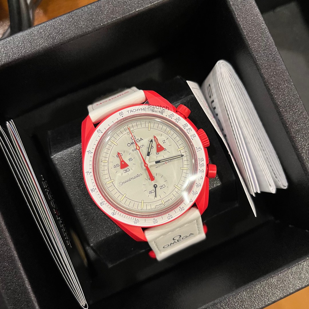 Omega x Swatch Moonswatch Mars, Men's Fashion, Watches & Accessories ...