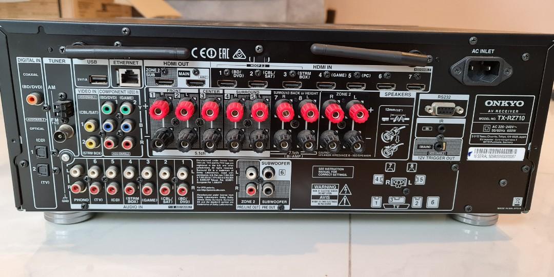 Onkyo TX-RZ710 (Premium end Onkyo's AVR), Audio, Soundbars, Speakers ...