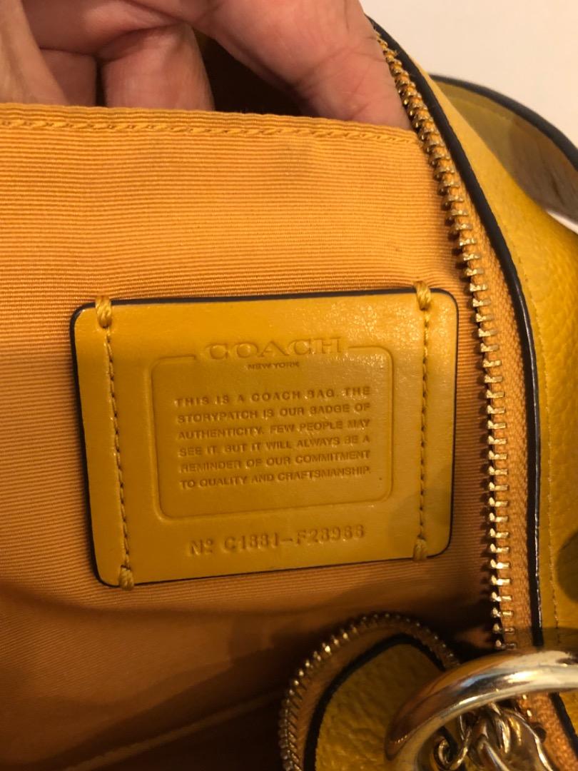 Original Coach Mia Shoulder Bag Golden Rod/ Light Gold Color, Luxury ...