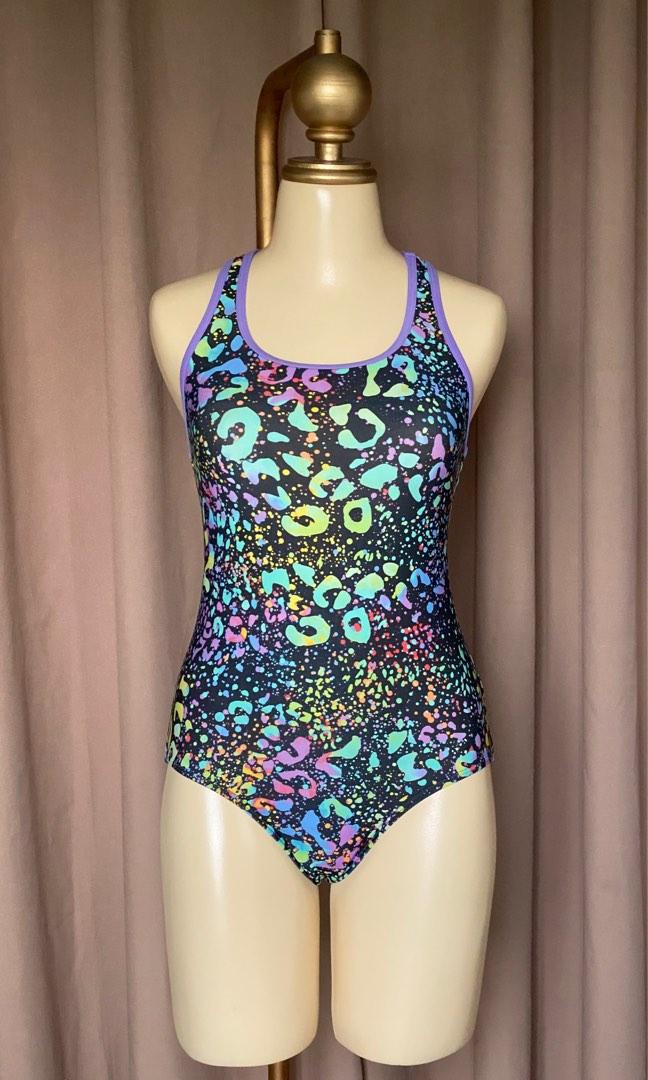 Paint Splatter Racerback One Piece Swimsuit for Teens, Women's Fashion ...