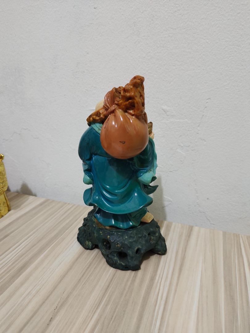 Patung Budha Julai Maitreya Fiber Kuno Jadul Antik, Antik, Pajangan di Carousell