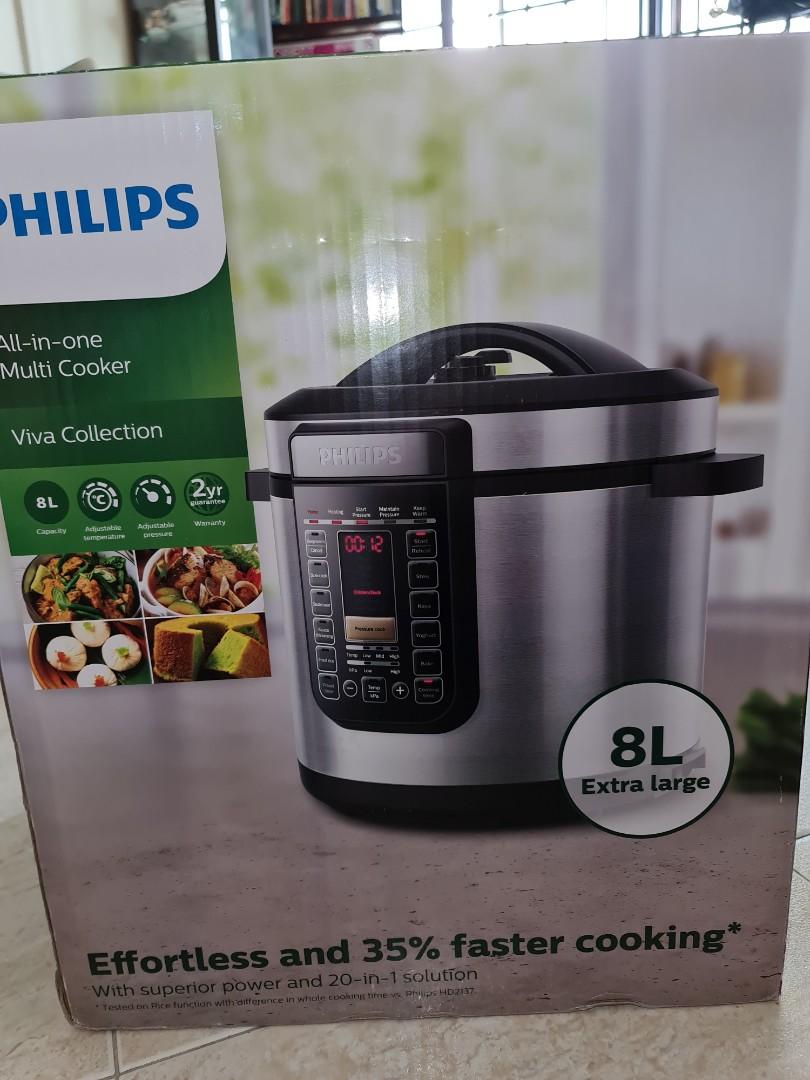 Philips HD2238 Multi-Purpose Cooker 8L, TV & Home Appliances, Kitchen ...