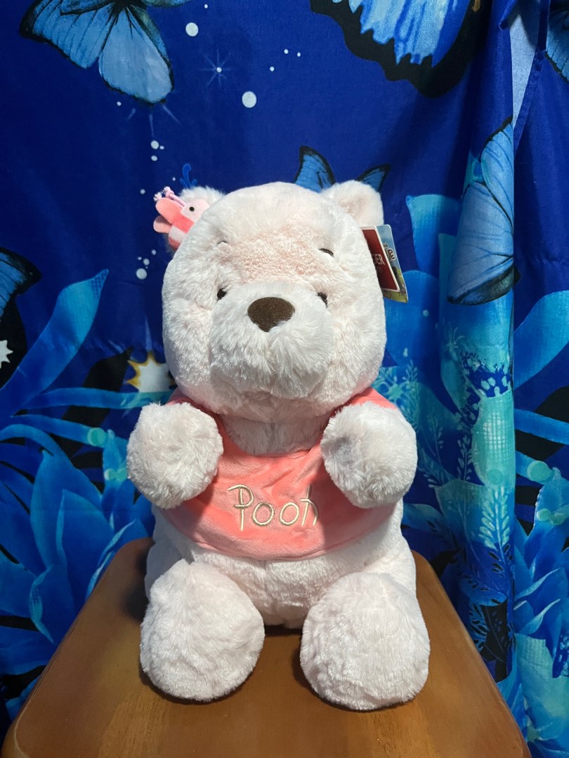 Pink Pooh Bear Plushy, Hobbies & Toys, Toys & Games on Carousell
