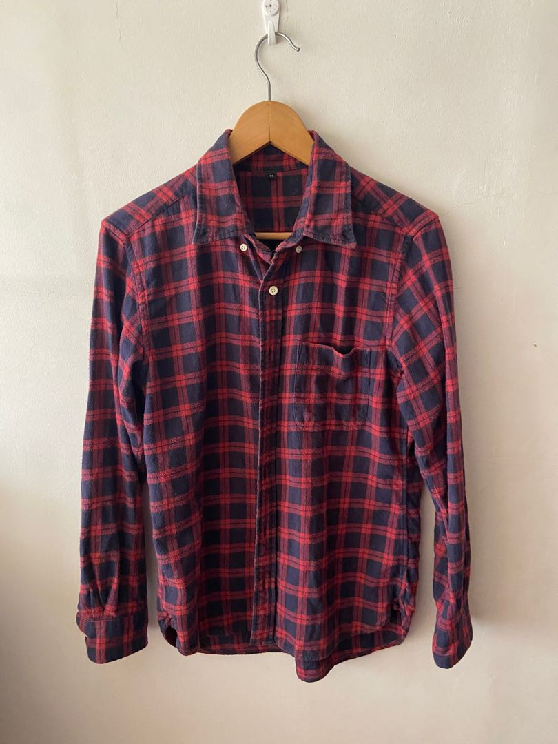 Plaid Muji Flannel Shirt, Men's Fashion, Coats, Jackets and Outerwear ...