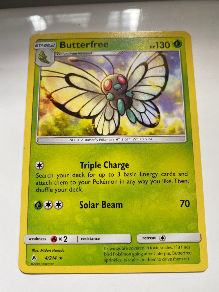 Pokemon Butterfree 4/214 card, 興趣及遊戲, 玩具 & 遊戲類 - Carousell
