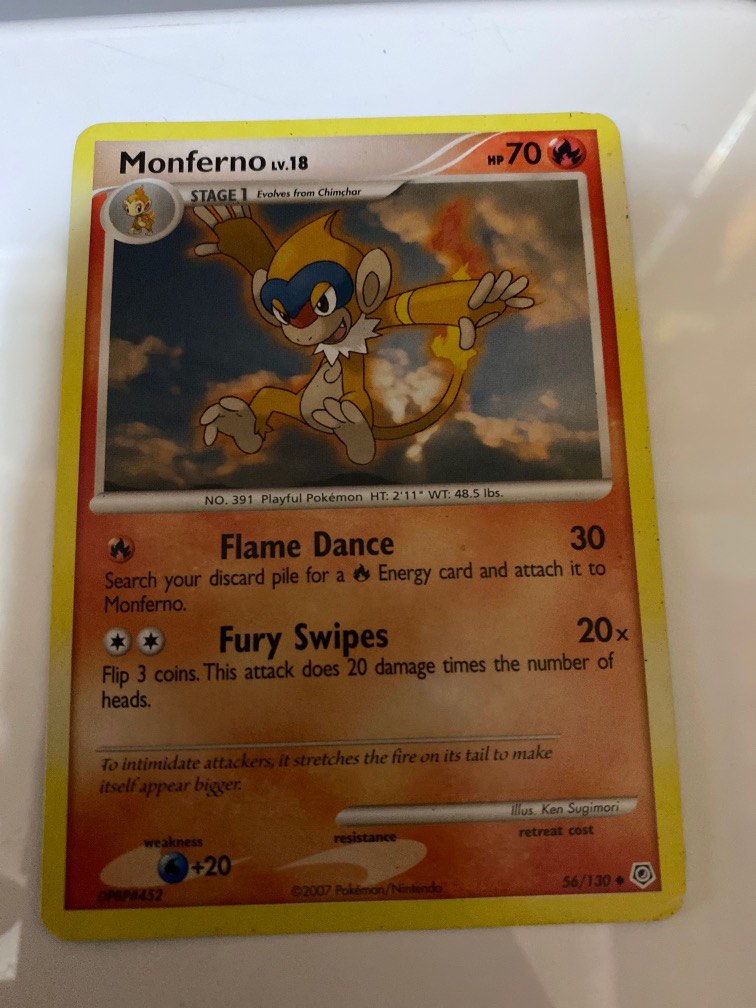 Pokemon Monferno 56/130 card, 興趣及遊戲, 玩具 & 遊戲類 - Carousell