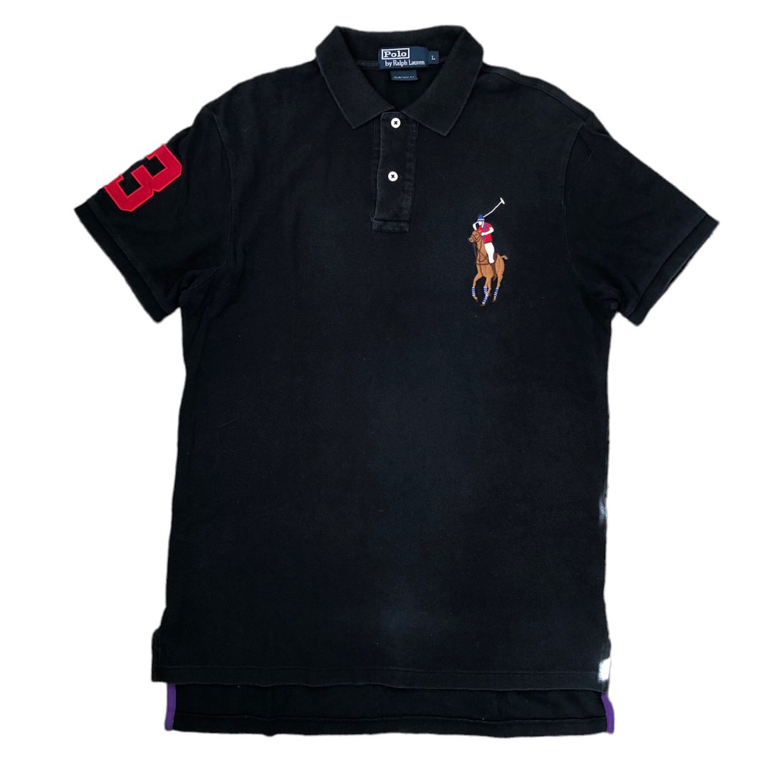 POLO RALPH LAUREN BIG PONY POLO SHIRT CHARCOAL BLACK, Men's Fashion ...