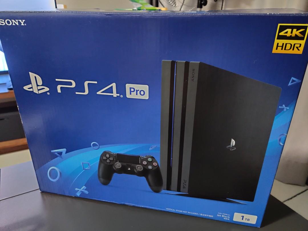 PS4 Pro 1TB 4K HDR Jet Black with Free movies and game, Video Gaming ...
