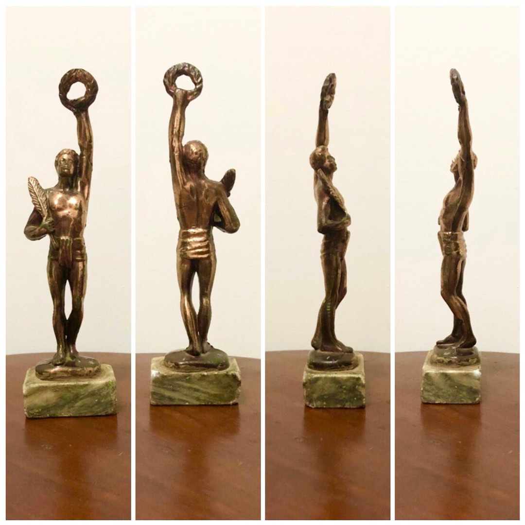 Rare bronze sculpture of Olympian athlete, Hobbies & Toys, Memorabilia ...