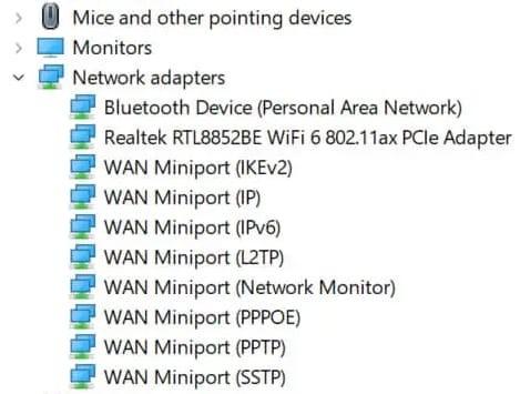 Realtek RTL8852BE Wireless LAN WiFi 6 802.11ax PCI-E Adapter NIC Card ...