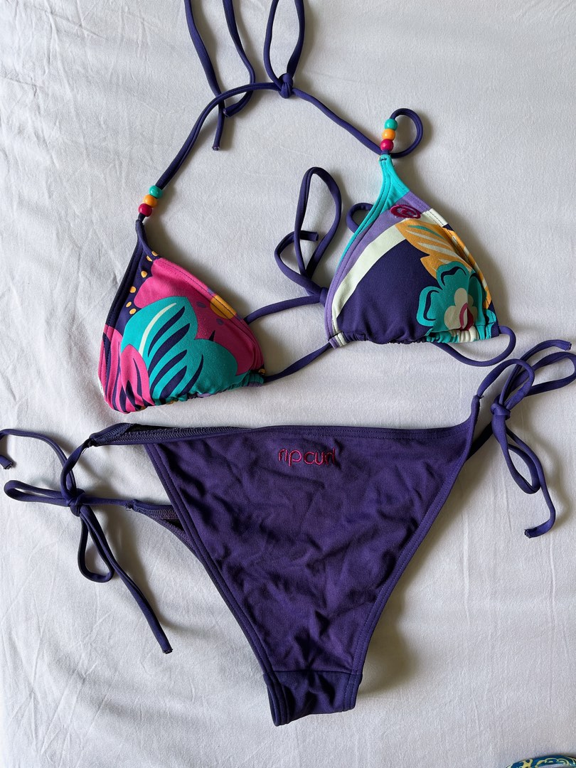 Rip curl purple triangle string bikini, Women's Fashion, Swimwear ...
