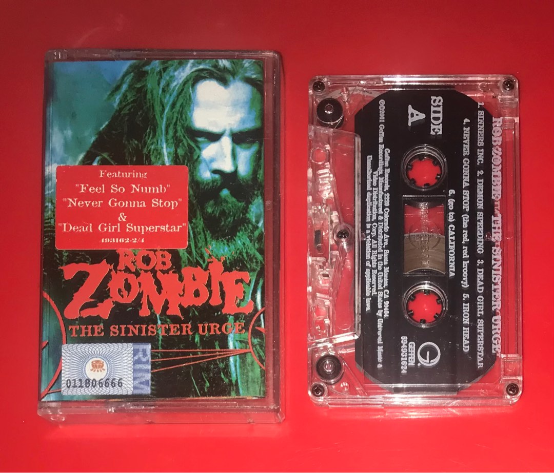 ROB ZOMBIE - THE SINISTER URGE CASSETTE, Hobbies & Toys, Music & Media ...