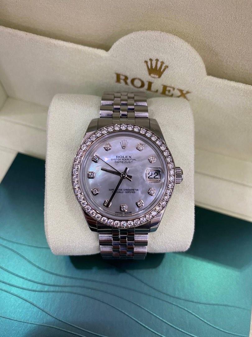 Rolex 178384 MOP Diamond Full Set 31mm Automatic, Luxury, Watches on ...