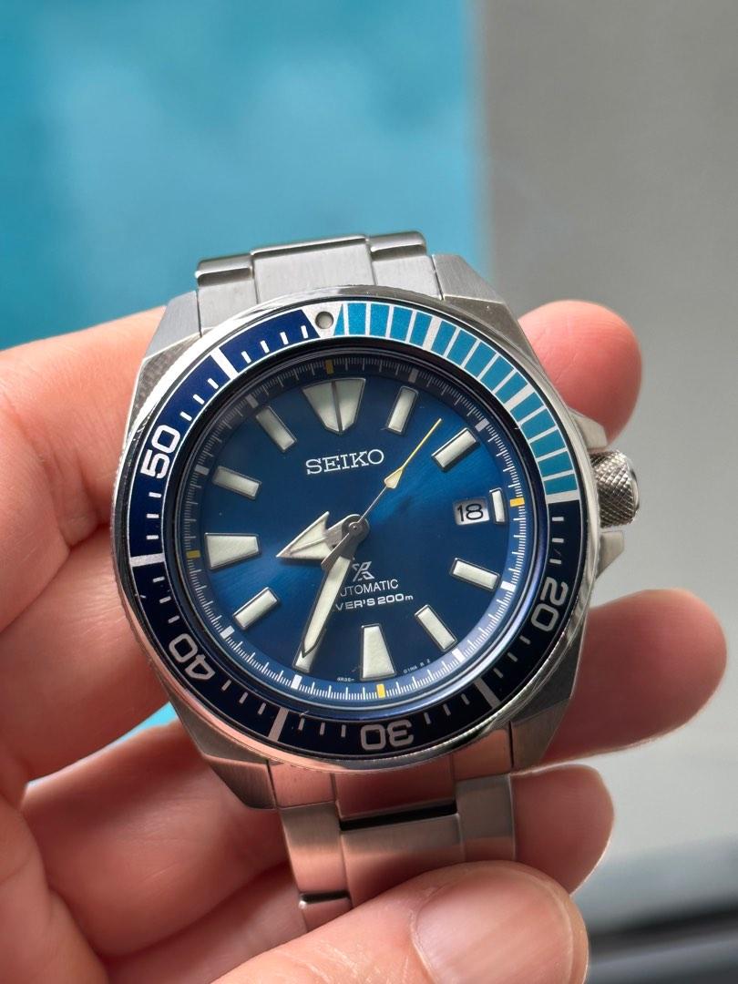 Seiko Samurai SRPB09K1 Blue Lagoon, Luxury, Watches on Carousell