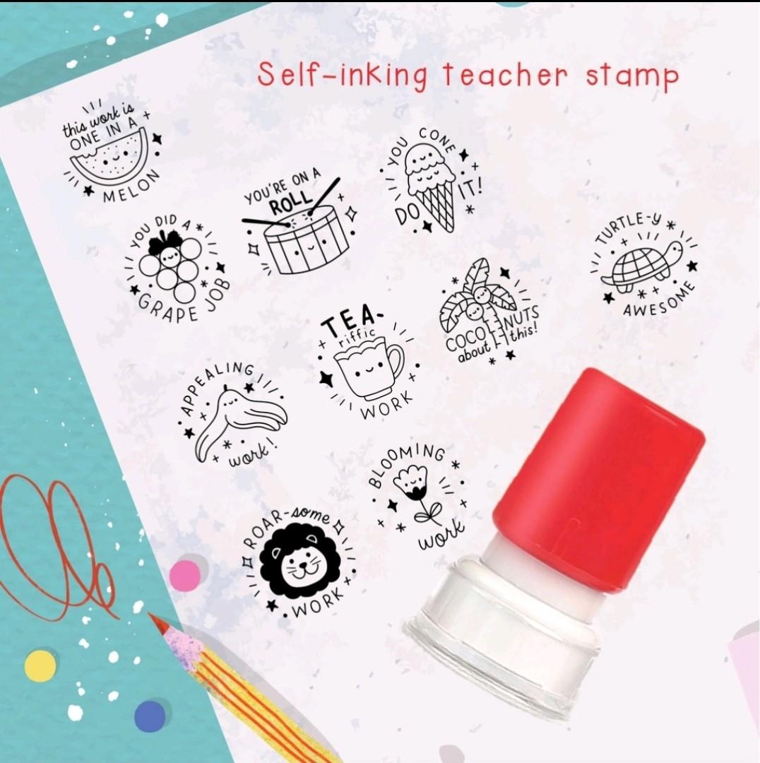 Self-Inking Teacher Stamps | Cute Puns | A LOT of designs to choose ...