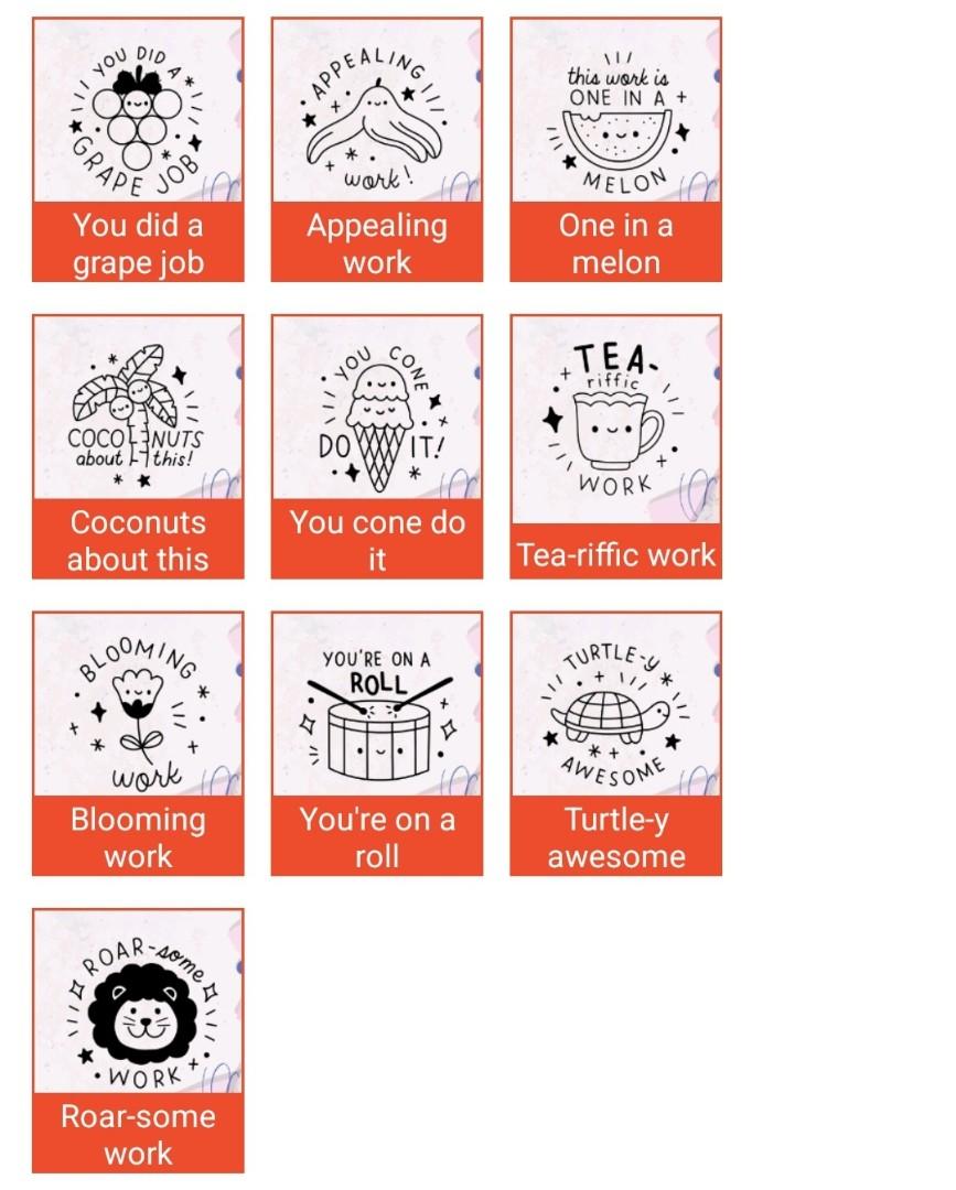 Self-Inking Teacher Stamps | Cute Puns | A LOT of designs to choose ...