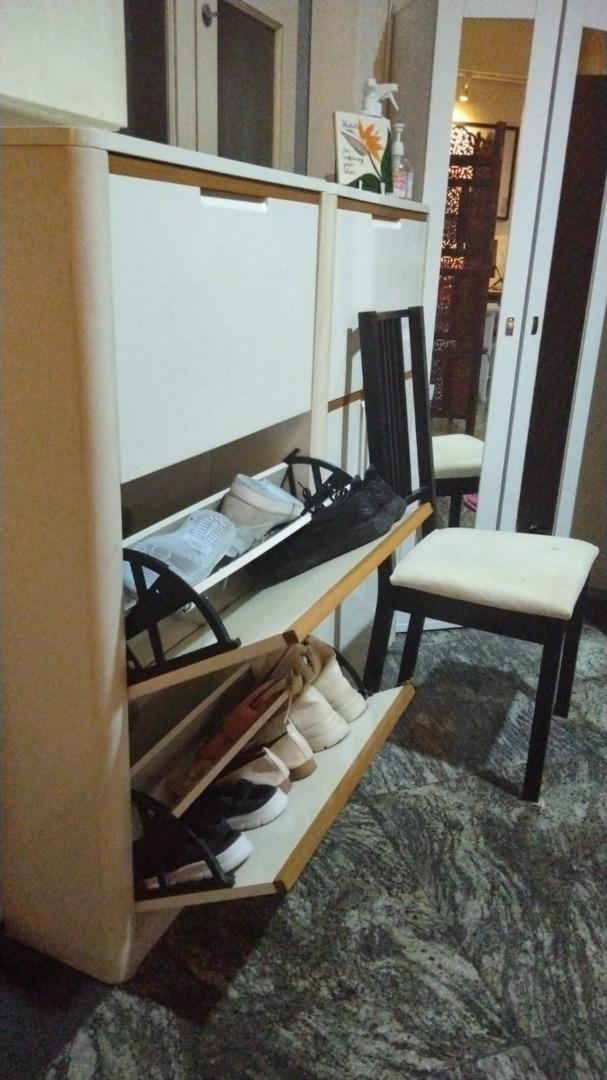 Shoe cabinet 3-tier slanted drawers , Furniture & Home Living ...