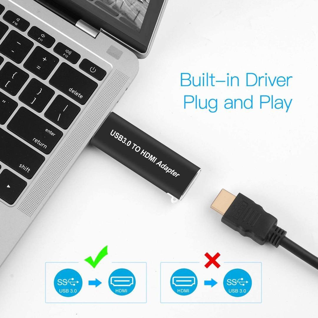 SJ006 Grey USB to HDMI Adapter USB 3.0 to HDMI for HDTV/ Monitors ...