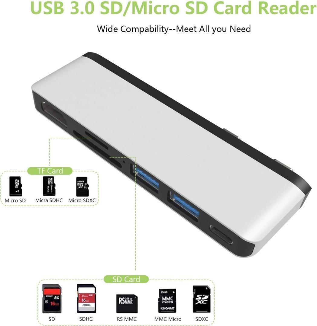 SJ014 Surface Pro X Docking Station, 6-in-2 Aluminum USB C Hub ...