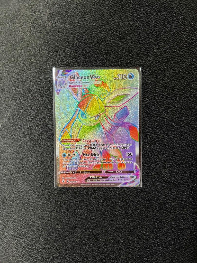 SS7 Evolving Skies Glaceon VMAX 208/203 Hyper Rare - Pokemon TCG ES HR ...