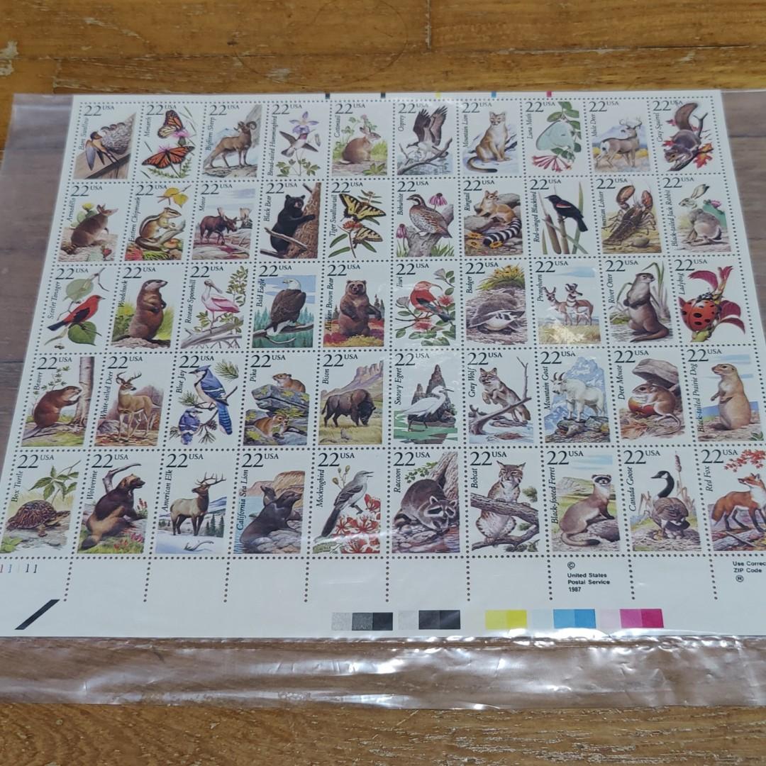 Rare USA stamp sheet, other stamp sheets and miniature sheets of ...