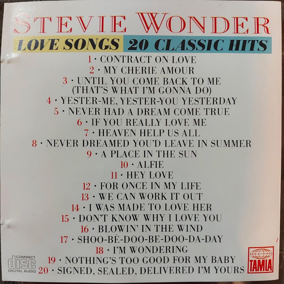 Stevie Wonder - LoVe SonGs 精選 CD (85年 日本天龍版 1A3, 無 iFPi) BLowin' in tHe ...