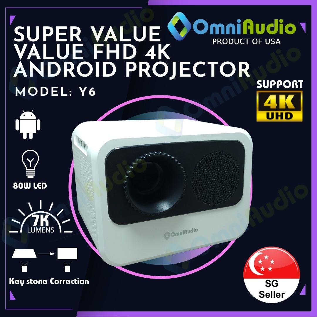 [SUPER VALUE] OMNIAUDIO FHD 4K SHORT THROW ANDROID PROJECTOR 7,500K ...